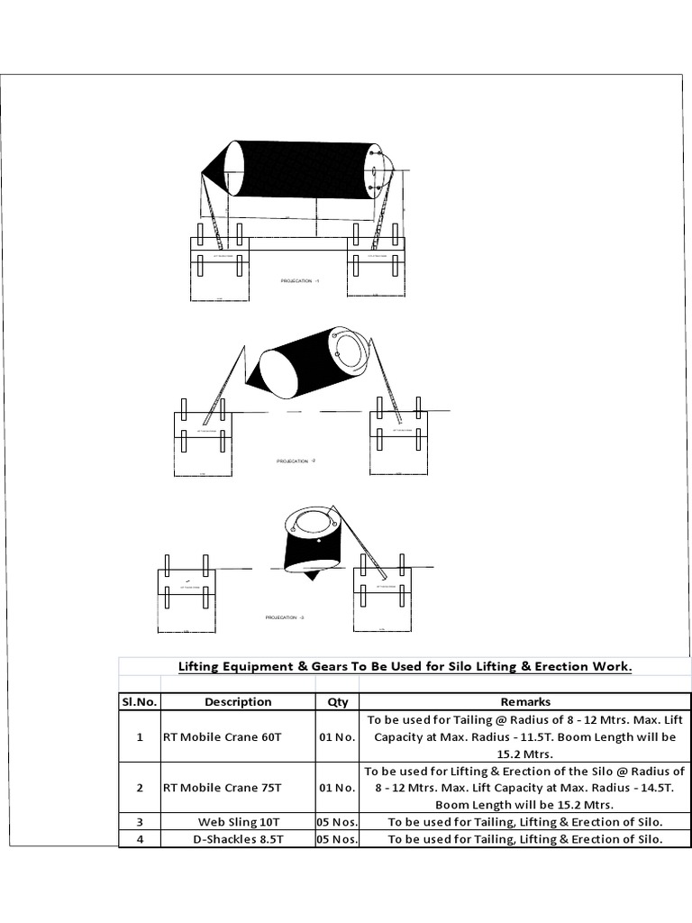 Tailing Lifting Plan for Cranes | PDF | Construction Equipment ...