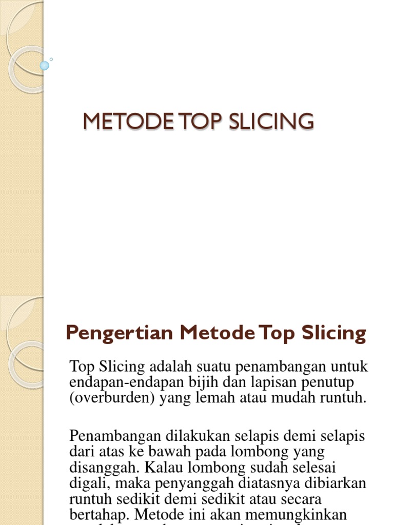Metode Top Slicing | PDF