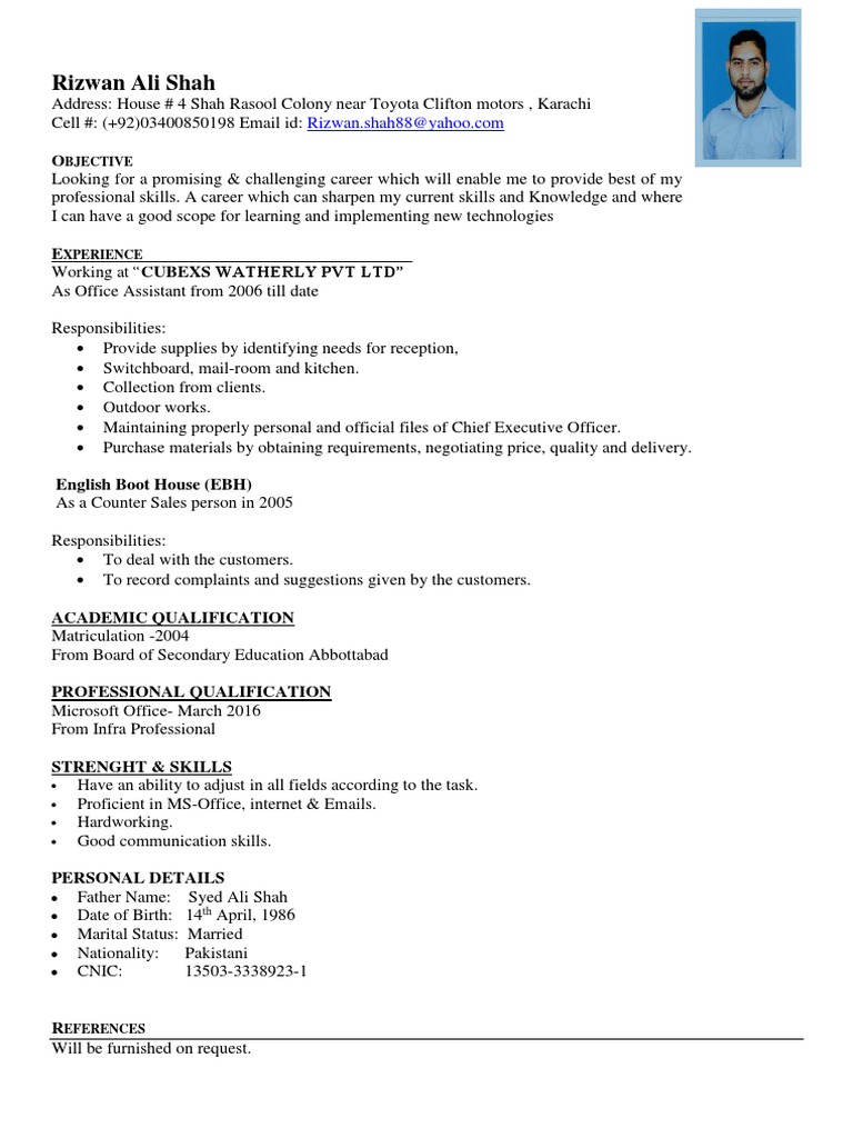 Rizwan Shah Update CV | PDF | Business | Computing