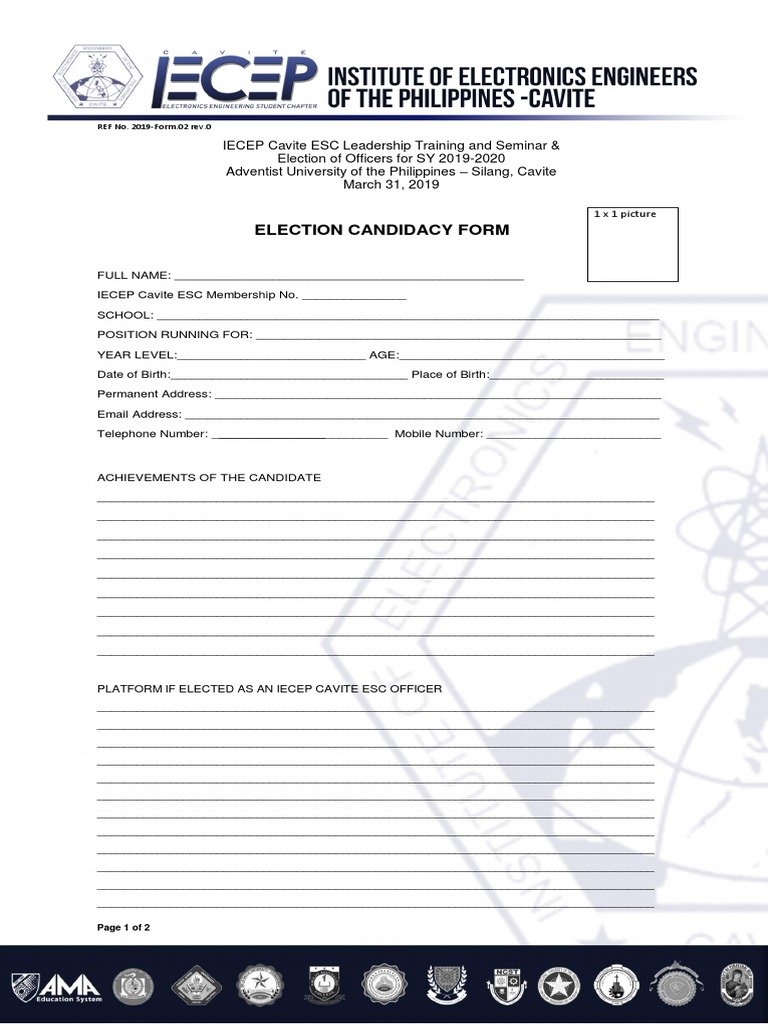 LTS 2019 Endorsement Form | PDF | Elections | Government