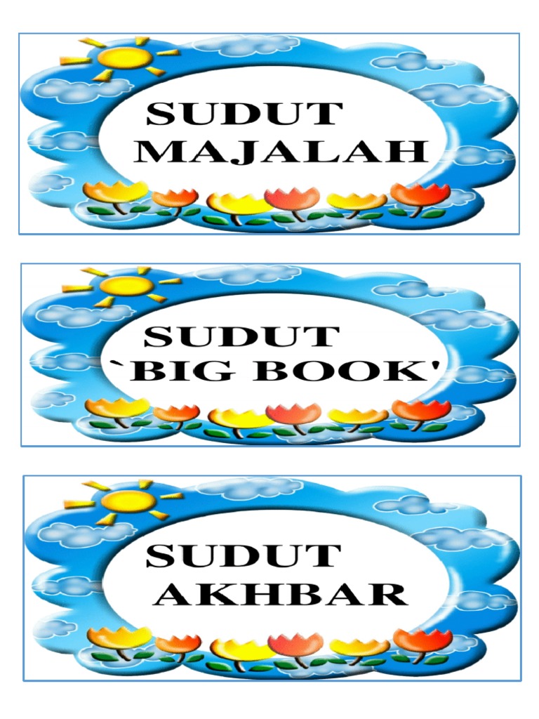 Label Sudut Hasil Kerja Murid | PDF