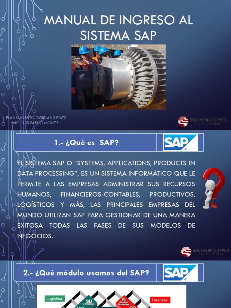 Manual de Ingreso Al Sistema Sap | PDF | Negocios | Finanzas y dinero