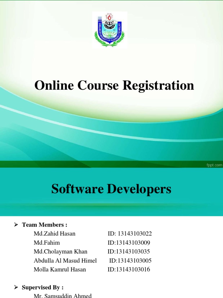 University Online Course Registration System | PDF | Databases ...