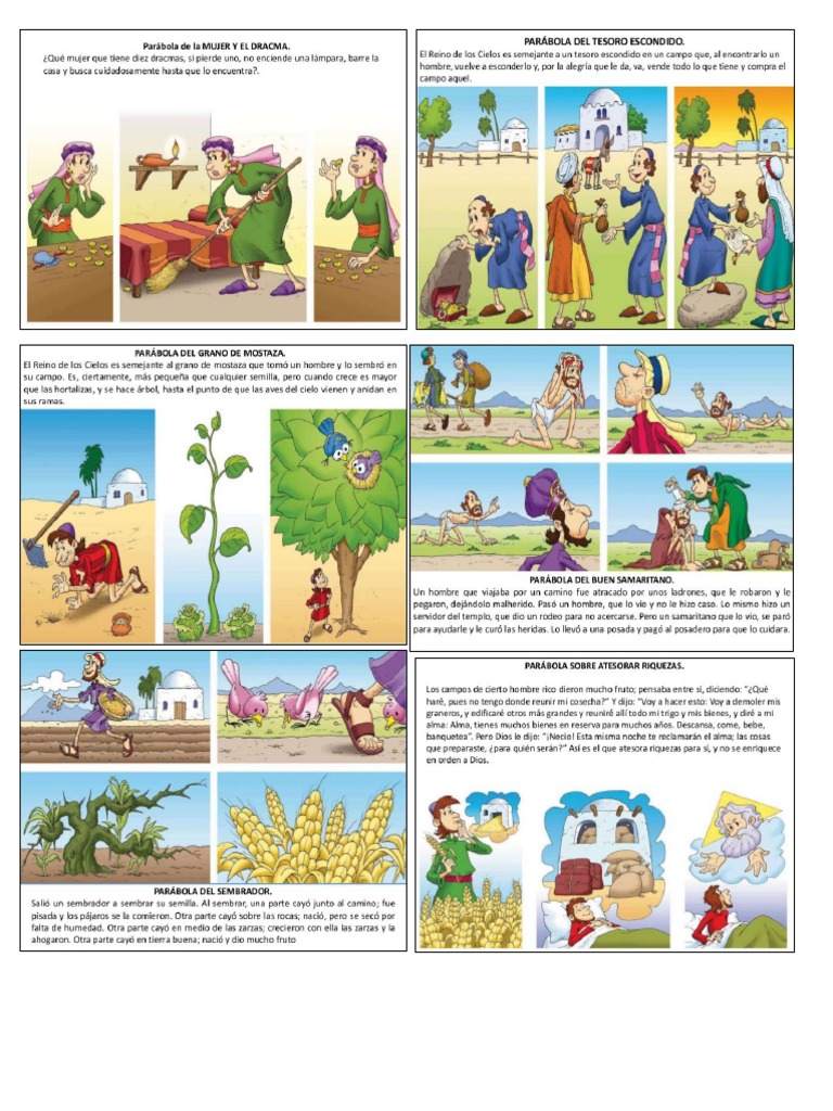 15 Parabolas de Jesus Ilustradas | PDF