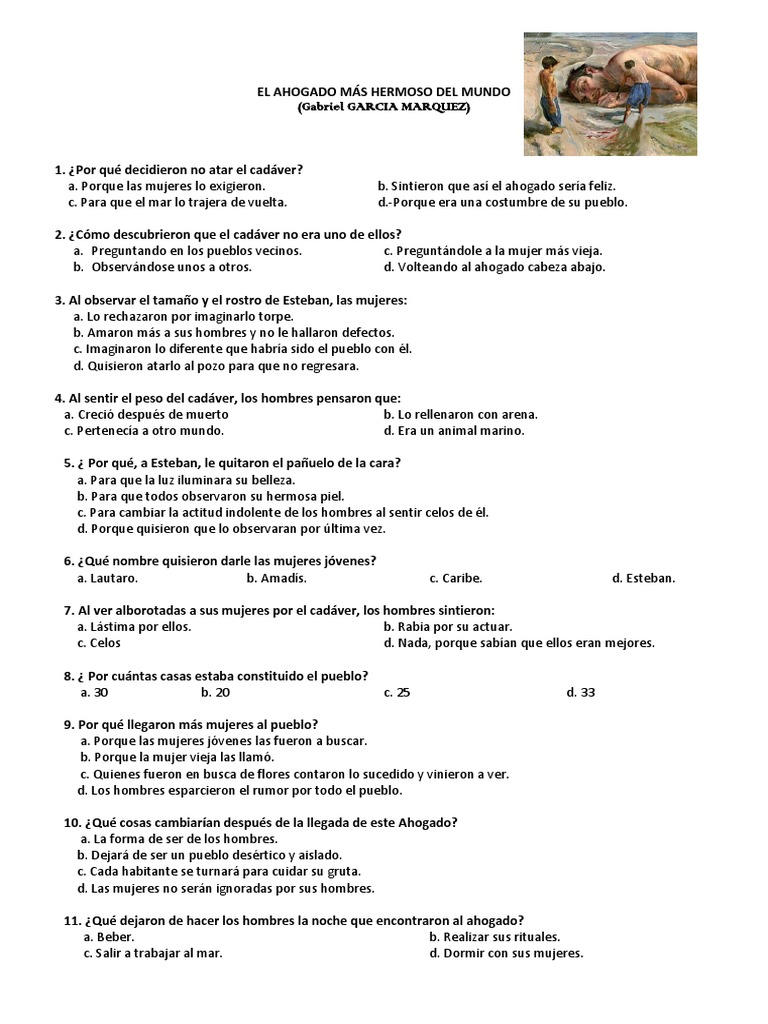 El Ahogado Más Hermoso Del Mundo | PDF | Ocio