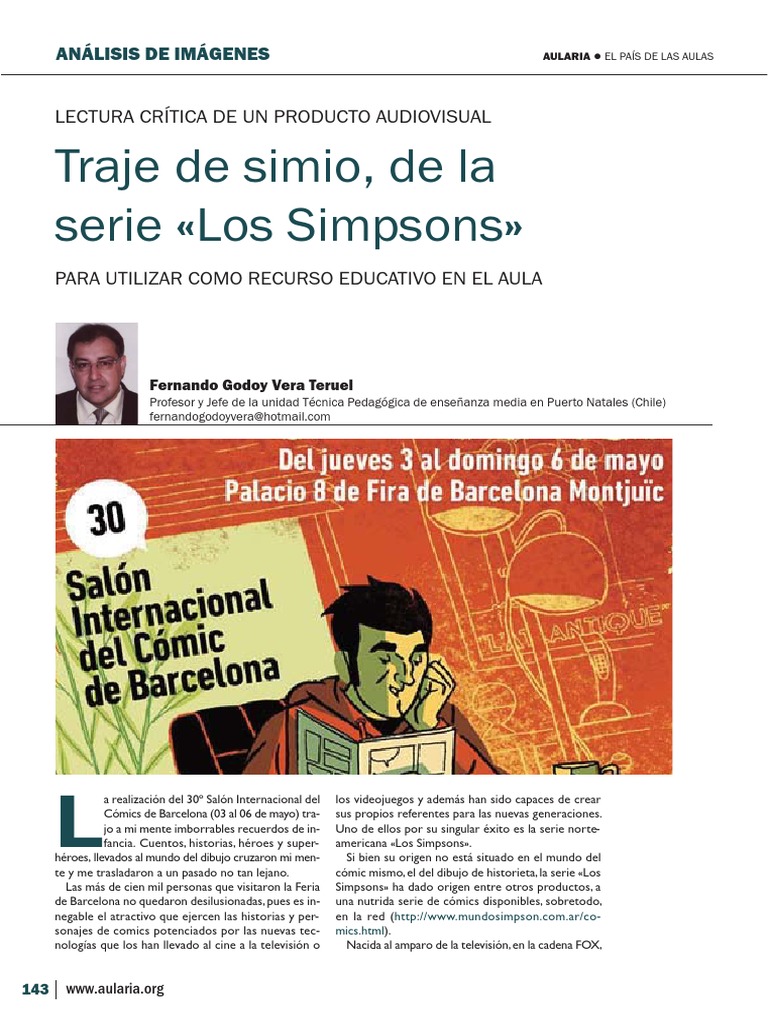 Traje de Simio de La Serie Los Simpson | PDF | Los Simpsons | Familia