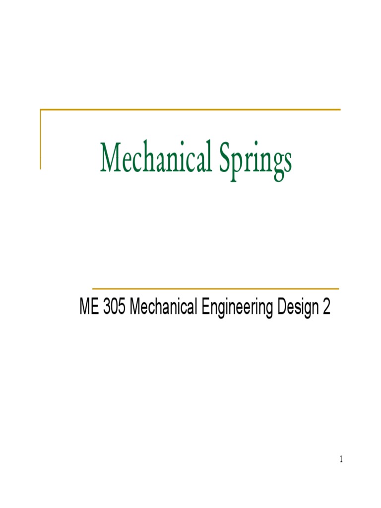Design of Springs | PDF | Ultimate Tensile Strength | Strength Of Materials