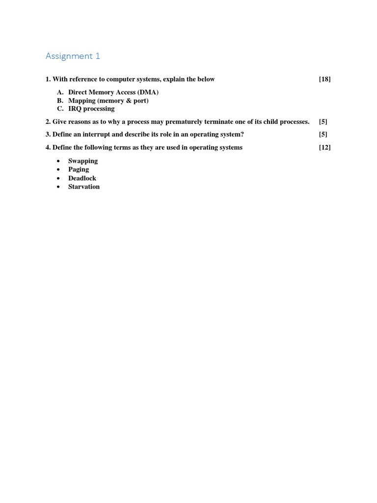 Assignment 1 | PDF | Computers