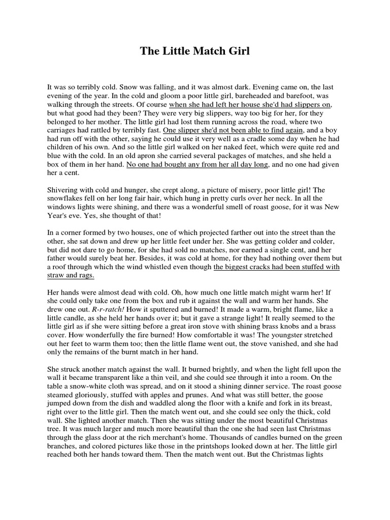 The Little Match Girl | PDF