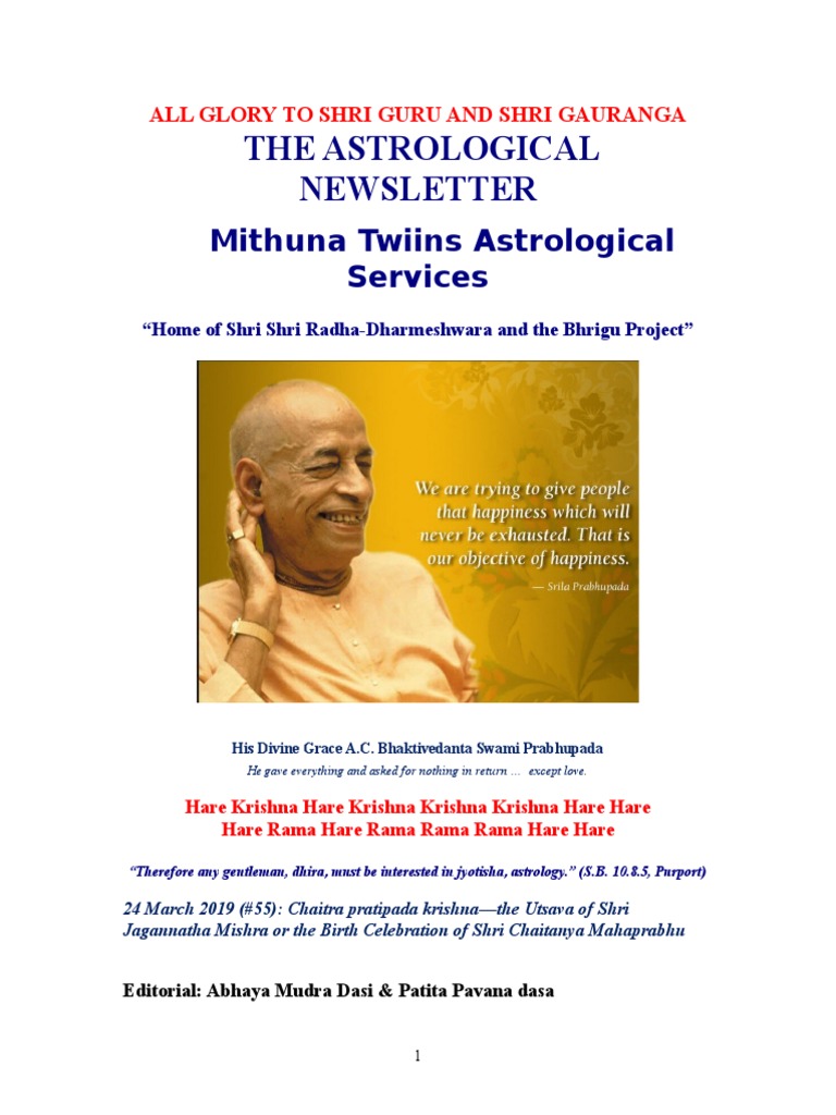 MARCH 2019 The Astrological Newsletter | PDF | Planets In Astrology ...