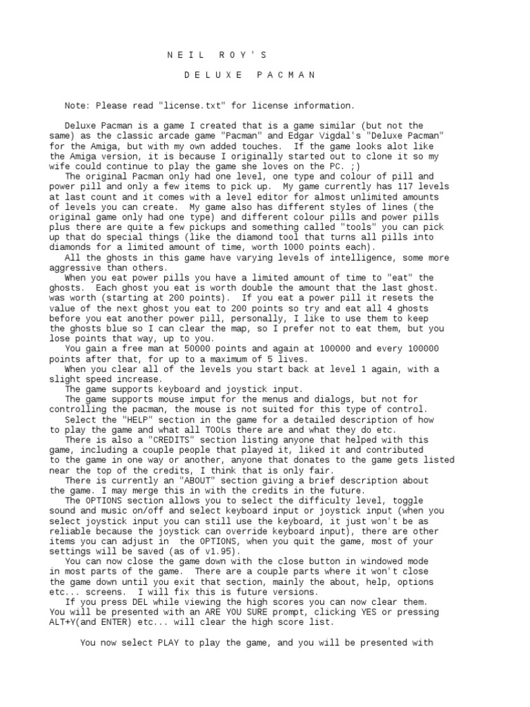 Neil Roy's Deluxe Pacman: An In-Depth Guide to Creating Custom Levels ...