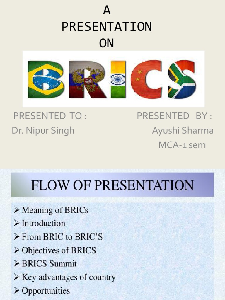 BRICS Presentation on the Economic Group's History and Impact | PDF ...