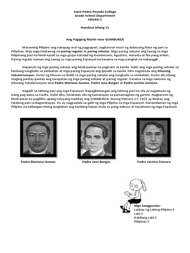 Handout 11 Gomburza | PDF
