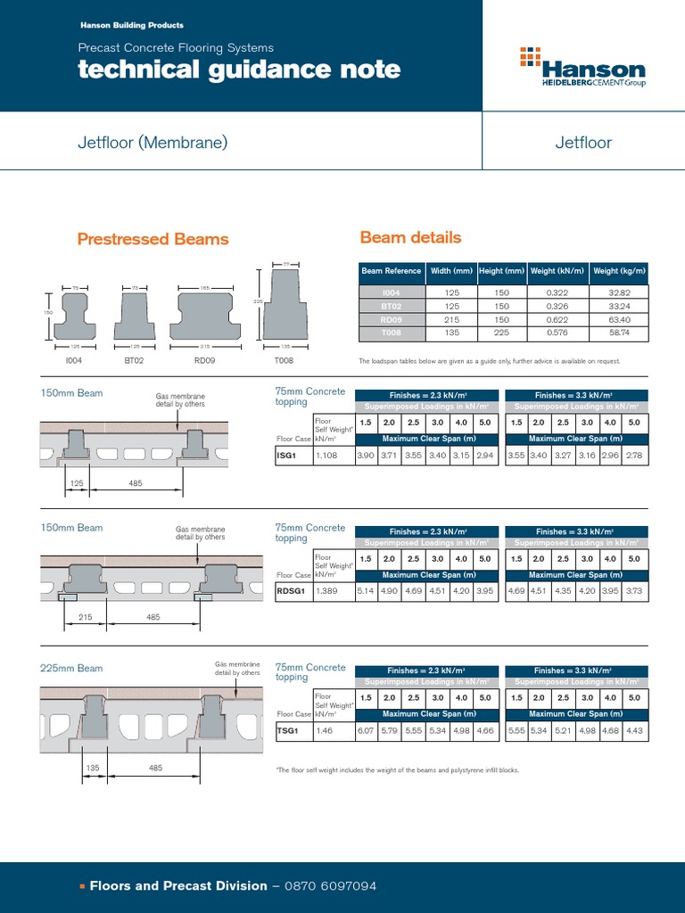 Jet Floor Loads Pan Table Membrane | PDF | Precast Concrete ...