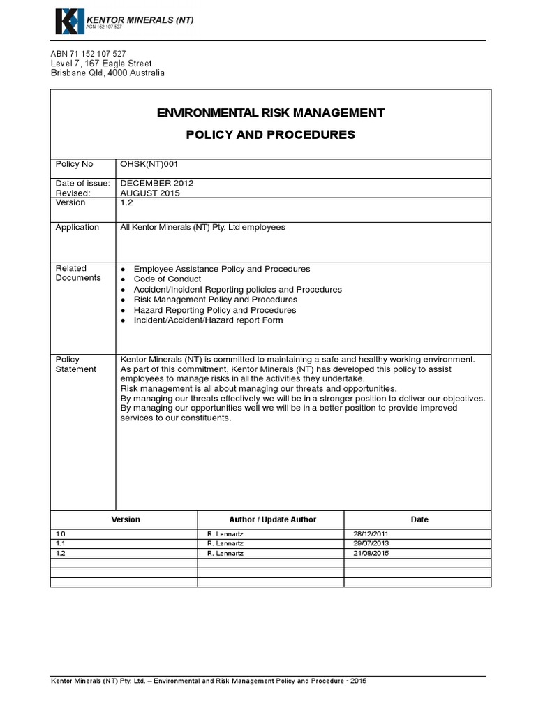 GTN Limited Risk Management Policy | Risk Management | Risk Assessment ...