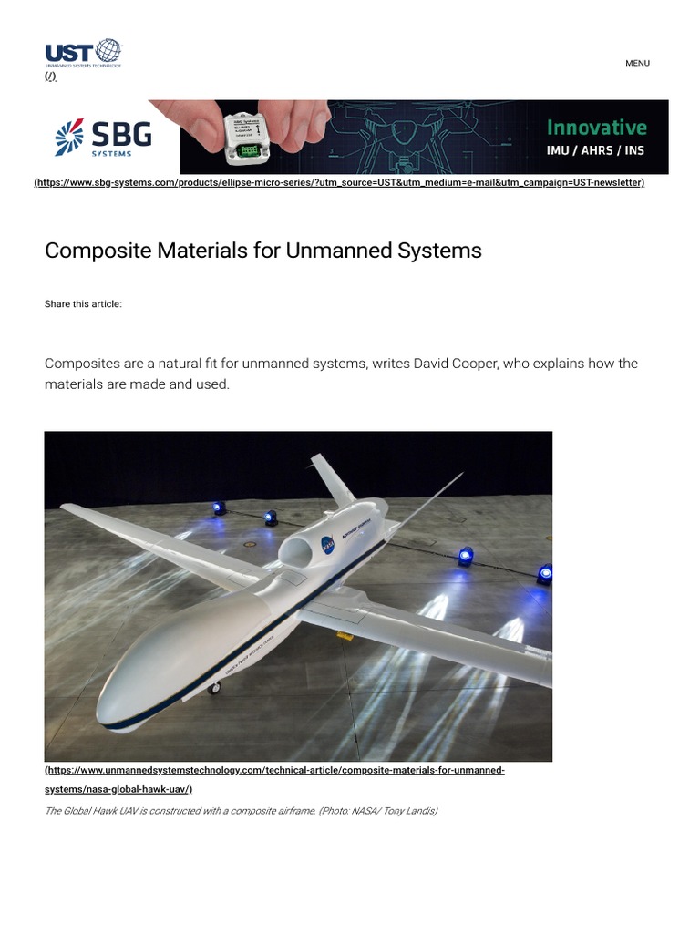 Composite Materials Used For UAV | PDF | Composite Material | Fibre ...