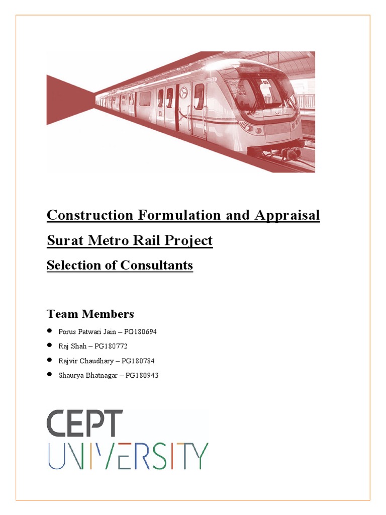 Surat Metro Project - Selection of Consultants | PDF | Train Station ...