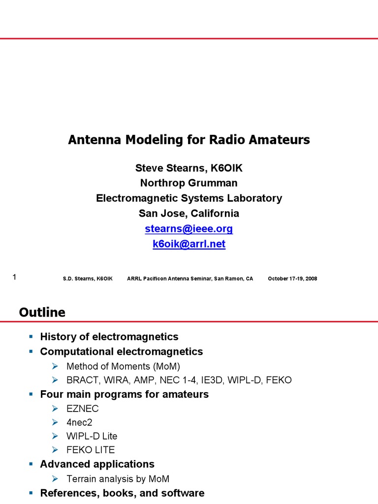 Antenna Modeling For Radio Amateurs | PDF | Computational Electromagnetics | Antenna (Radio)
