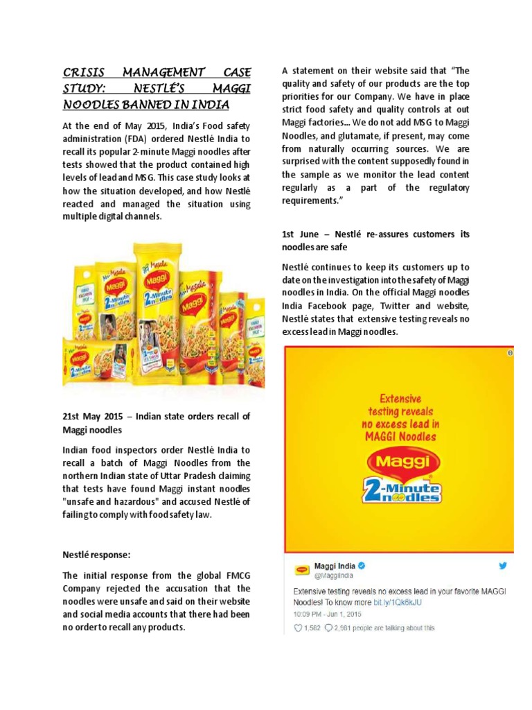Case Study Maggi | PDF | Nestlé | Foods