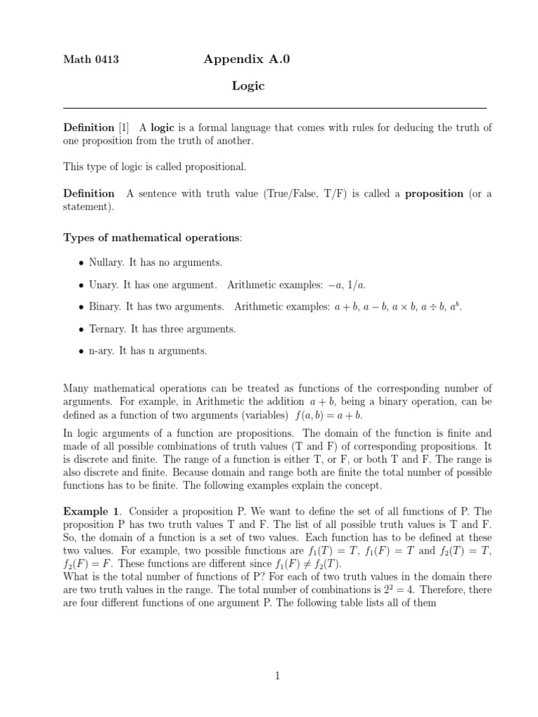 Appendix A0 Logic | Download Free PDF | First Order Logic | Reasoning