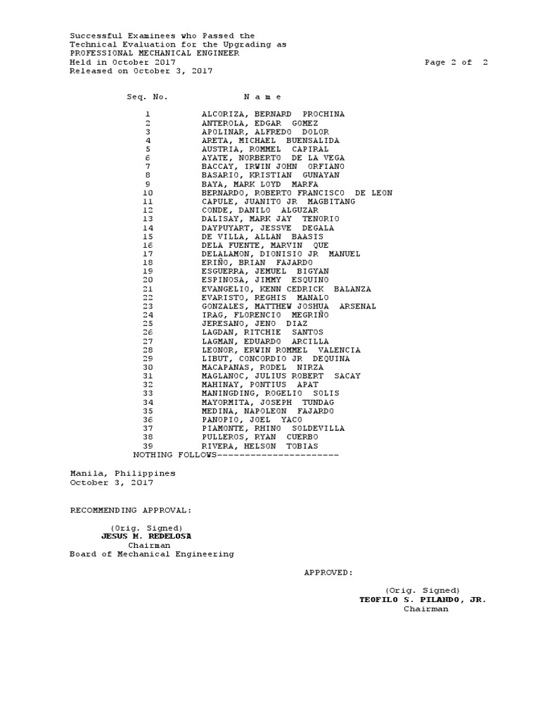 NOTHING FOLLOWS - Manila, Philippines October 3, 2017 | PDF