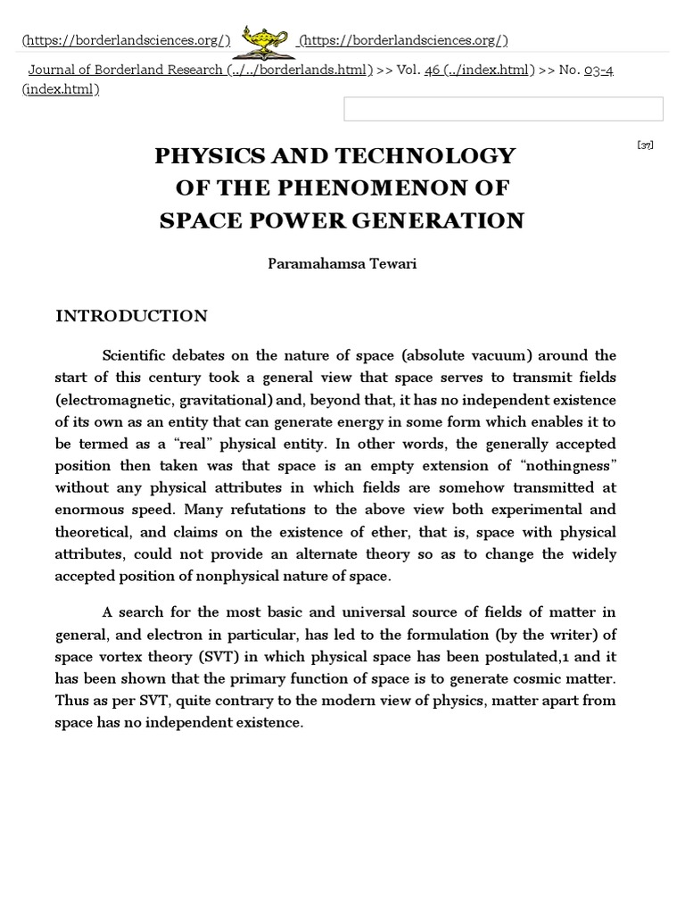 Space Power Generation Technology | PDF | Electron | Space