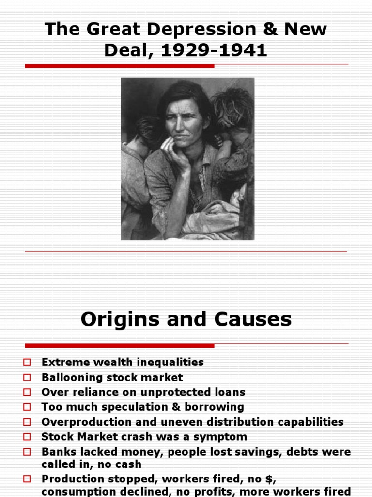 The Great Depression & New Deal, 1929-1941 | PDF | New Deal | Great ...