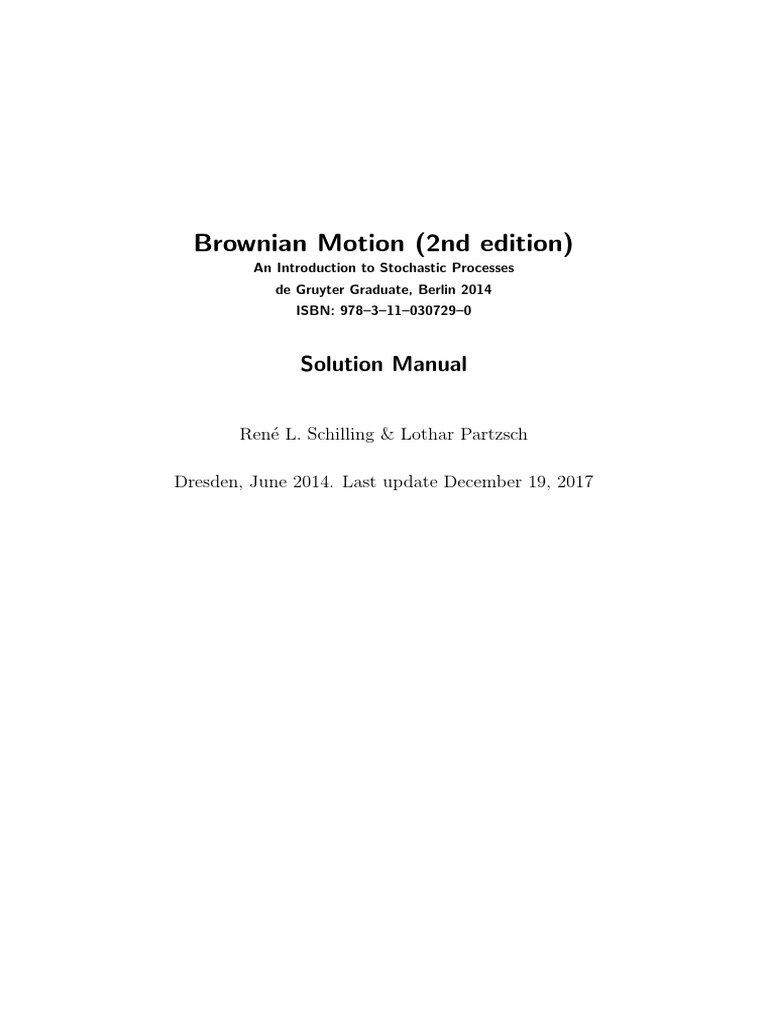 Brownian Motion | PDF | Stochastic Process | Brownian Motion