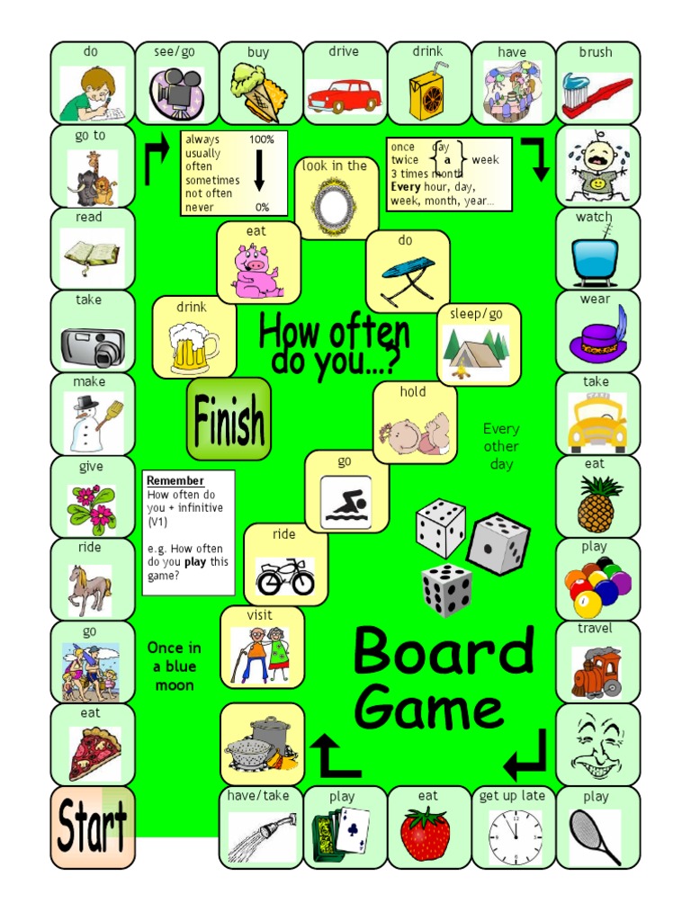 Board Game How Often Fun Activities Games - 862 | PDF | Leisure