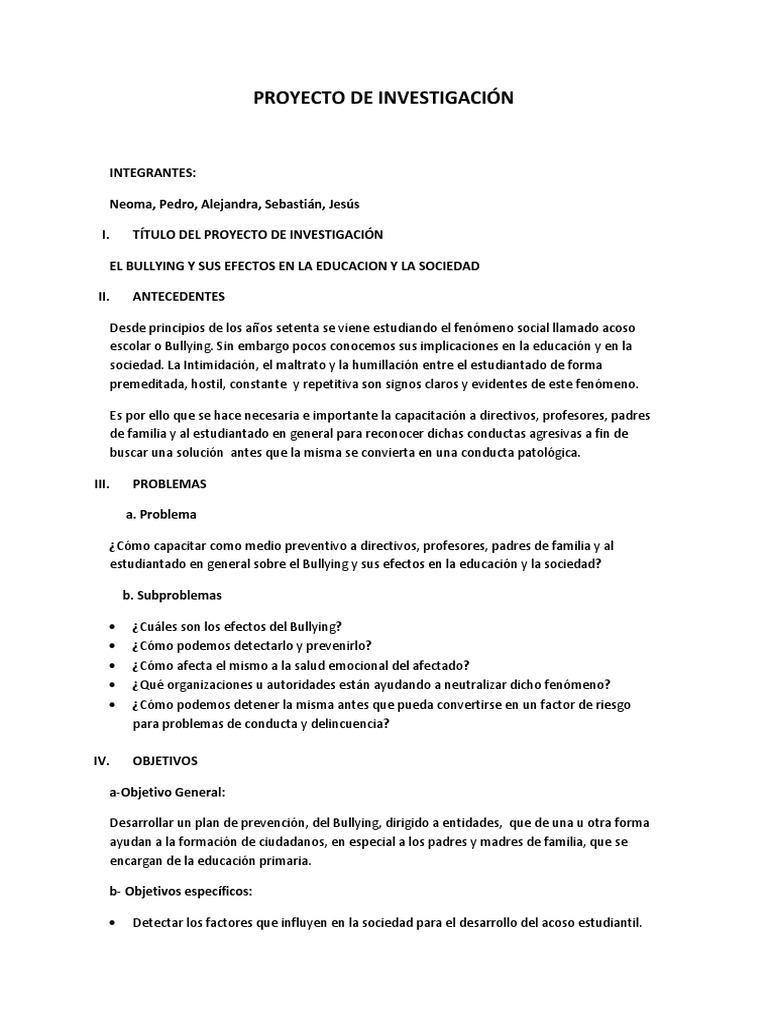 Prevención del Bullying en Educación | PDF | Conceptos psicologicos ...