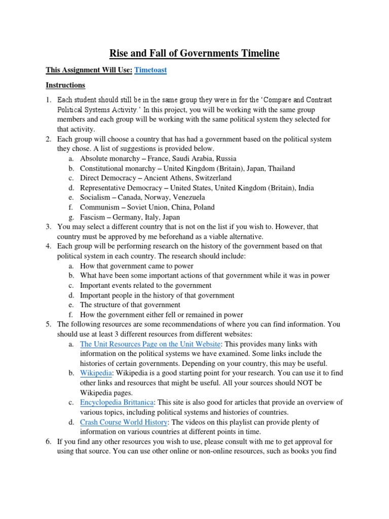 Government History Timeline Project | PDF | Monarchy | Wikipedia