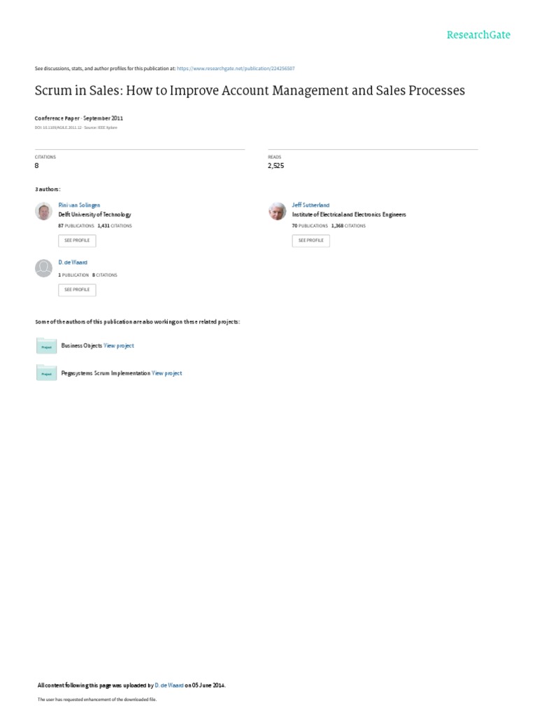 Scrum para Ventas Inhles | PDF | Scrum (Software Development) | Agile ...