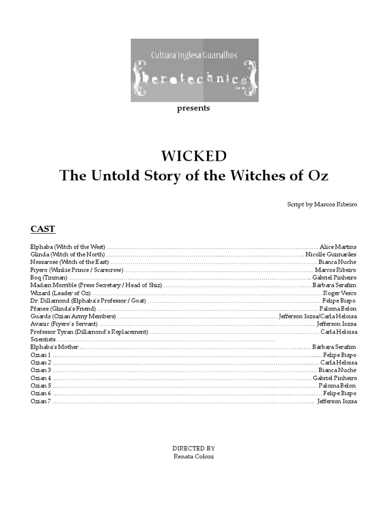Final Wicked Script Alice | PDF