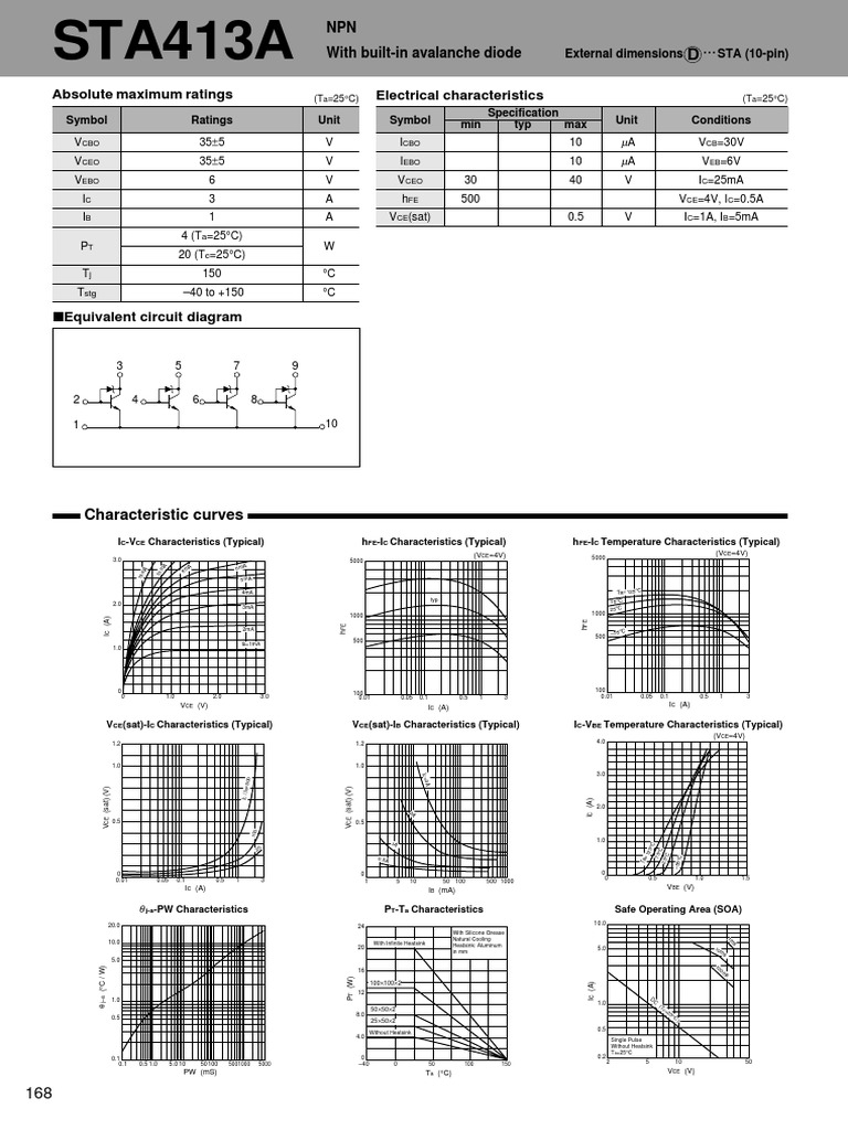 Sta413a Integrado Pdf Semiconductors Electrical Equipment