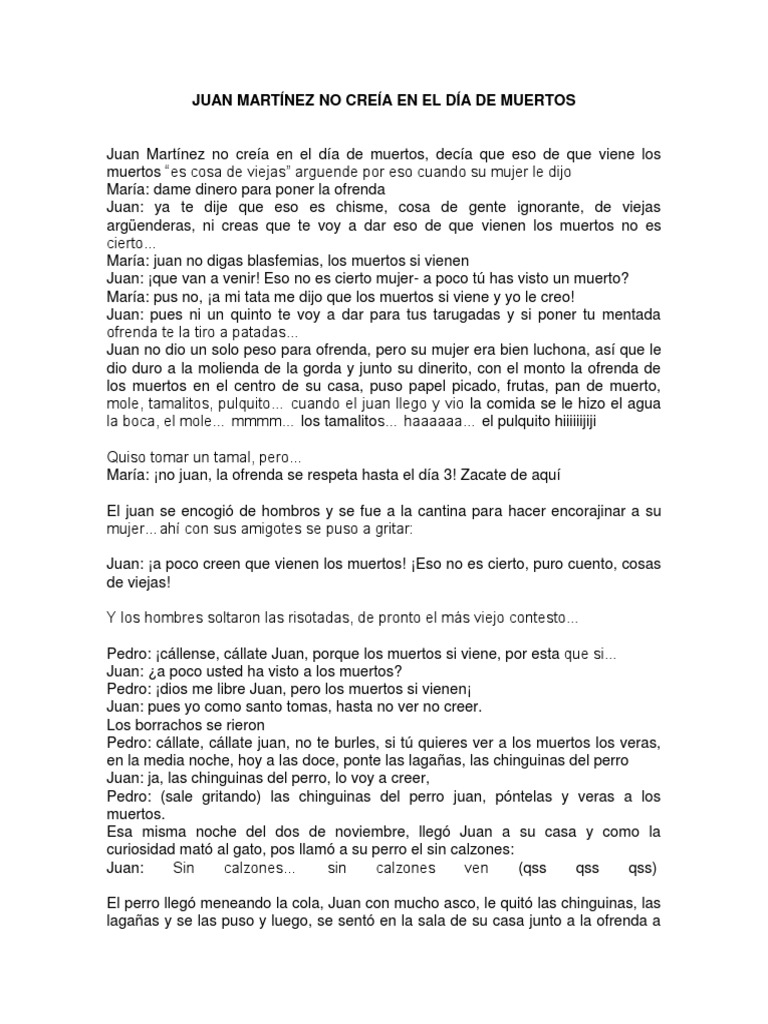 Juan Martinez No Creia en El Dia de Muertos | PDF | Arte | Novela negra, policíaca y suspenso