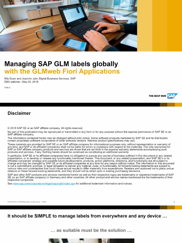 Managing SAP GLM Labels Globally With The GLMweb Fiori Applications PDF ...