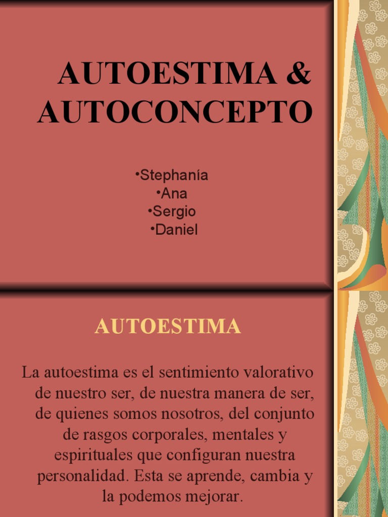 Autoestima y Autoconcepto | PDF