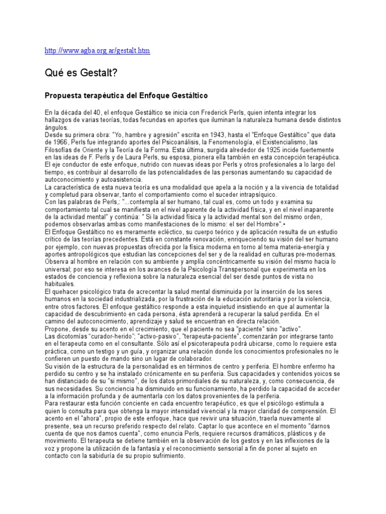 Pruebas de Percepción | PDF | Terapia Gestalt | Psicoanálisis