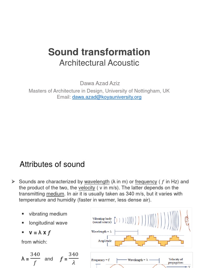 Sound Transformation: Architectural Acoustic | PDF | Decibel | Sound