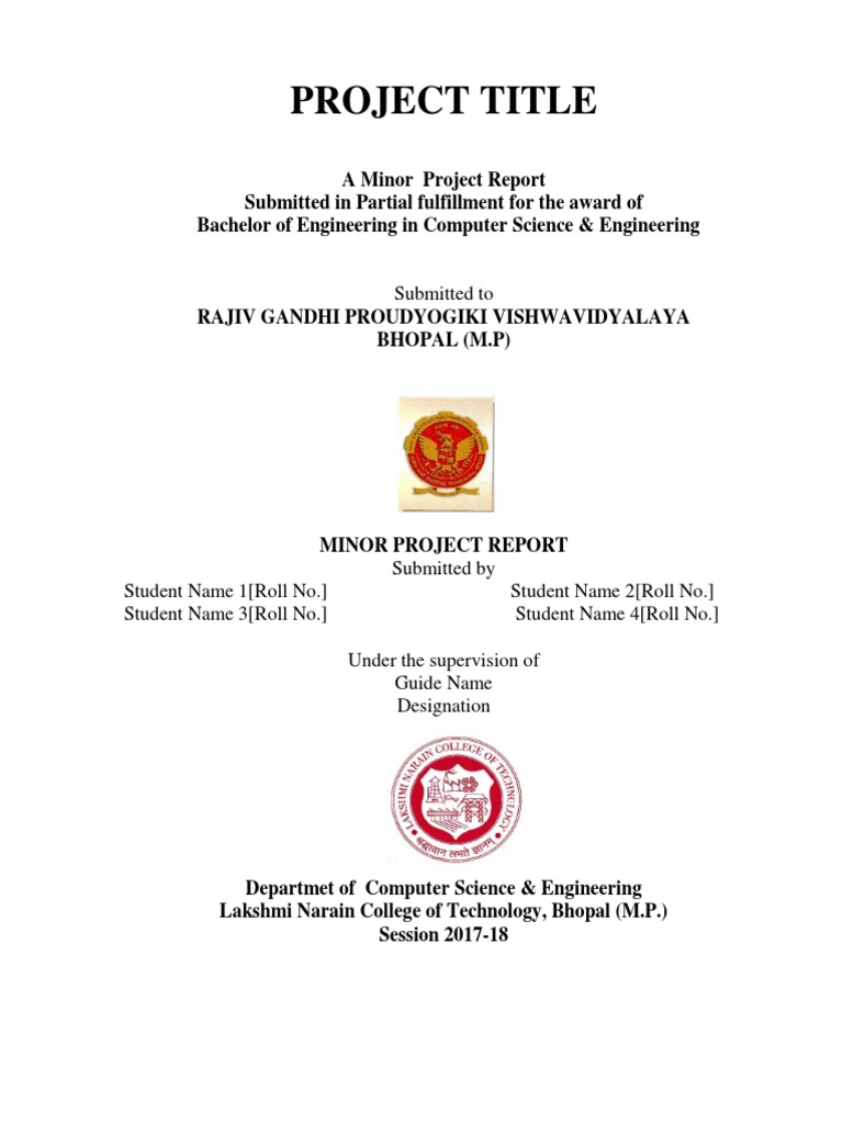 Format For Minor Project | PDF | Science | Learning