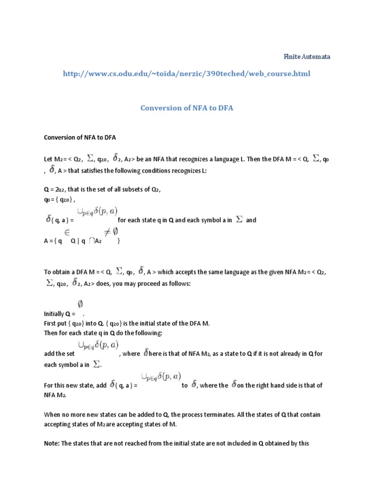 (PDF) Nfa To Dfa C Code | PDF | Theoretical Computer Science | Computing