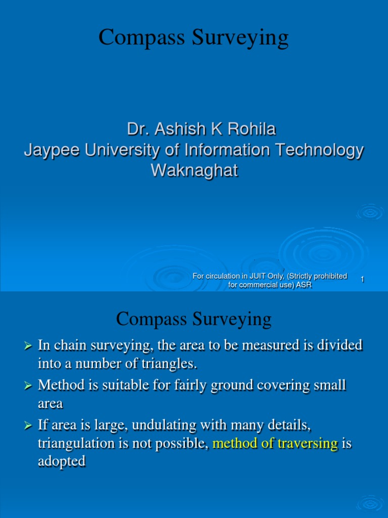Compass Surveying | PDF | Geophysics | Earth Sciences