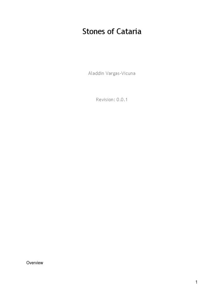 Ages of Cataria: RPG Overview | PDF | Leisure | Sports