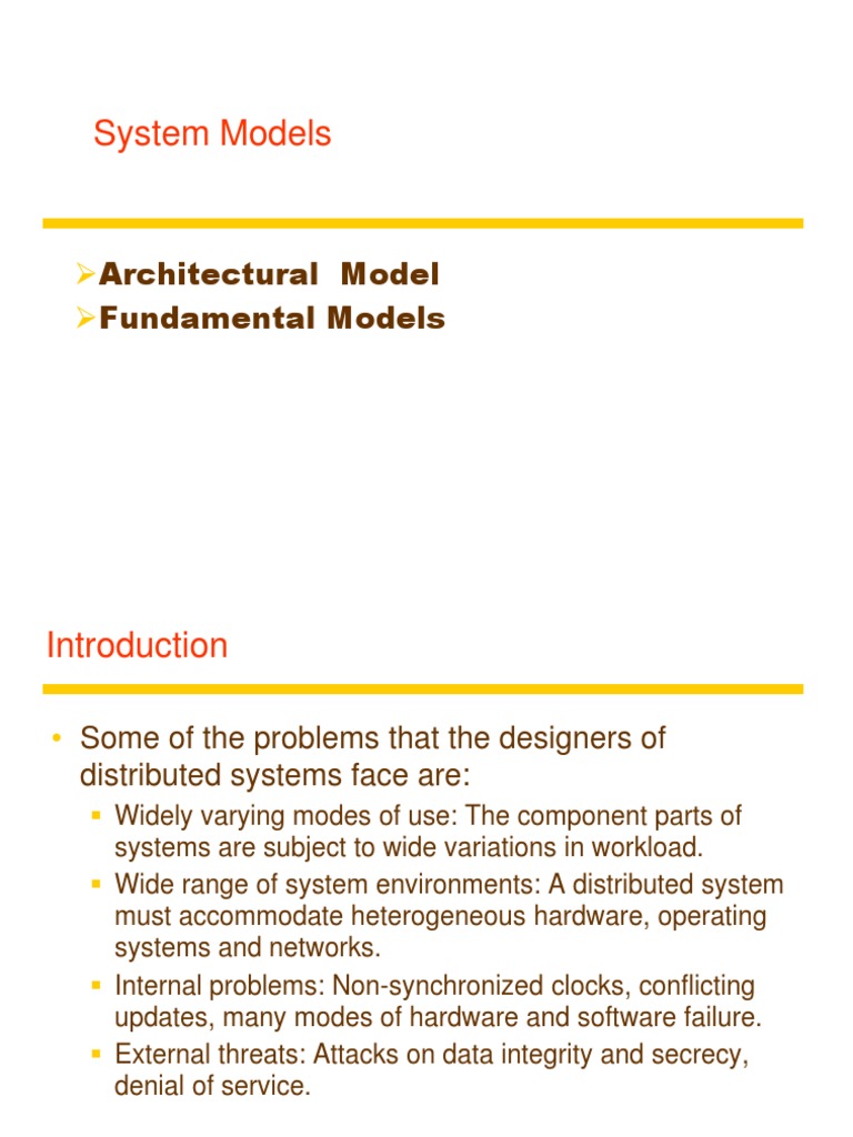 UNIT 1-System Models Distributed Computing | PDF | Client–Server Model ...