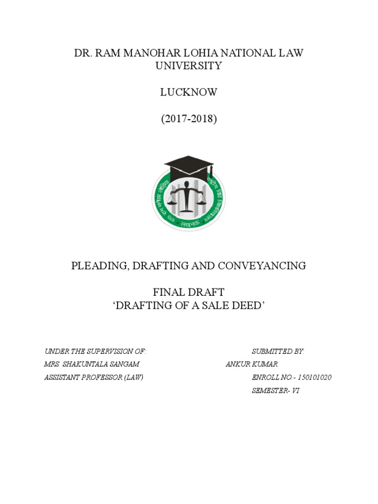 Final Draft - Pleading, Drafting and Conveyancing | PDF | Deed ...