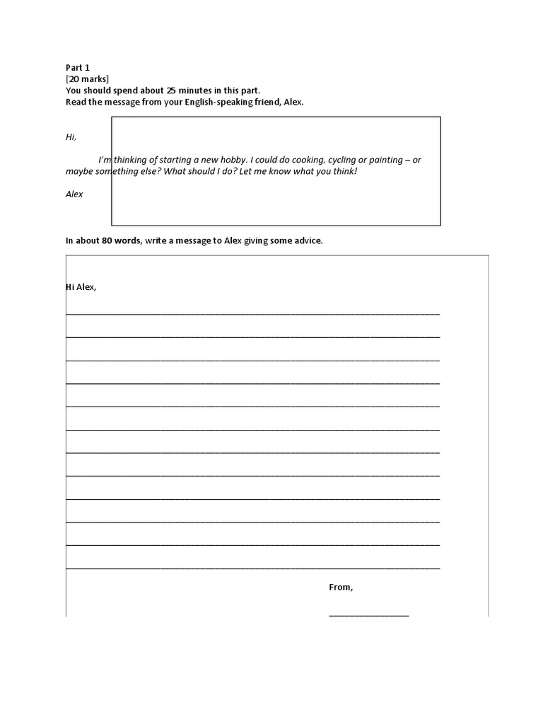 English pt3 Paper 2 | PDF