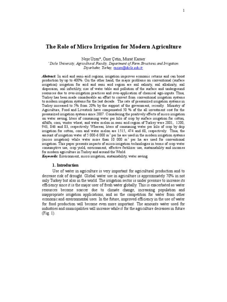 Micro-Irrigation for Modern Farming | PDF | Agriculture | Irrigation