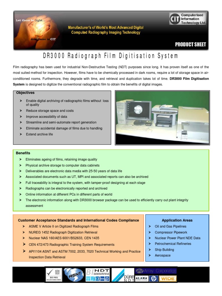 DR3000 Radiograph Film Digitization | PDF | Radiography | Digital Image