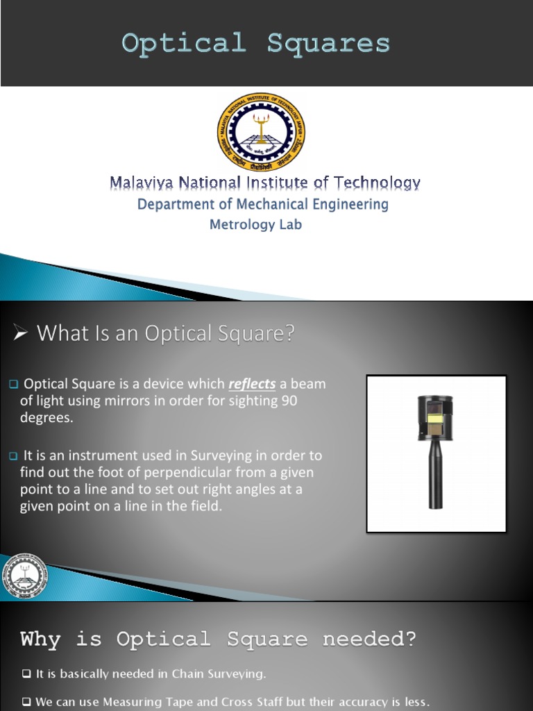 Optical Square Surveying Instrument
