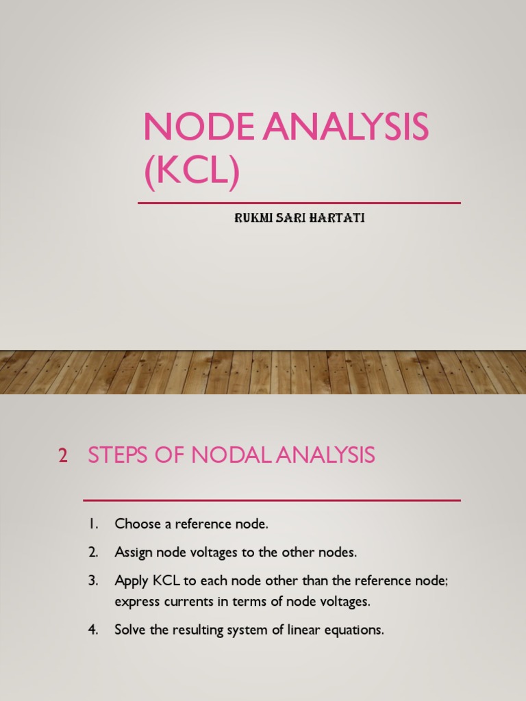 Node Analysis (KCL) : Rukmi Sari Hartati | PDF | Linear Algebra ...